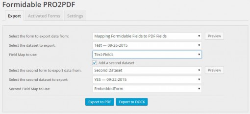Add a Second Dataset - Formidable PRO2PDF