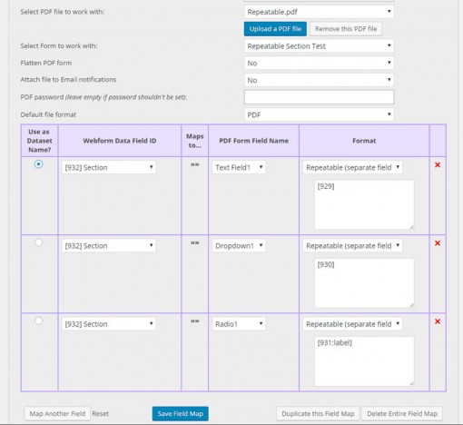RepeatingSeparate - Formidable PRO2PDF